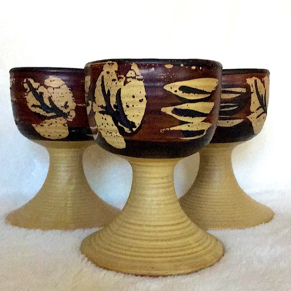Pacific Stoneware Inc. | Dining | Rustic Goblets Signed Bennett B Welsh ...